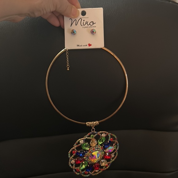 Miro | Jewelry | Nwt Miro Crystal Choker Earring Necklace Fashion ...